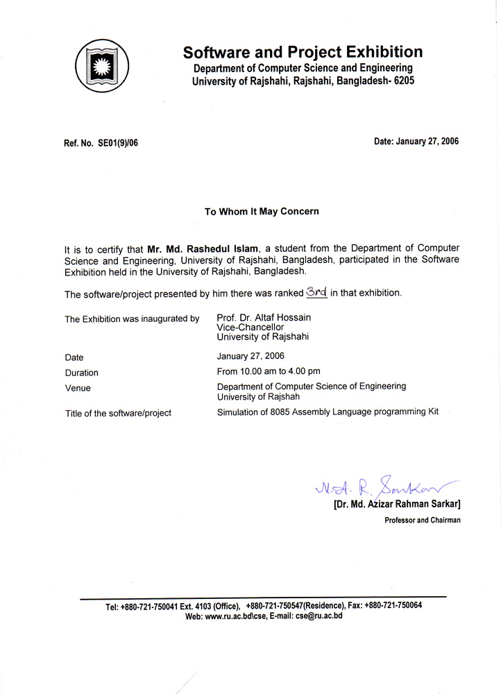 Dr. Md. Rashedul Islam :: Welcome to my personal site